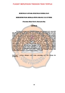 Hubungan antara dukungan sosial dan resiliensi pada remaja penyandang cacat fisik - USD Repository